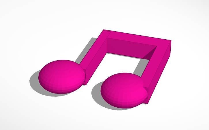3D design Music note | Tinkercad