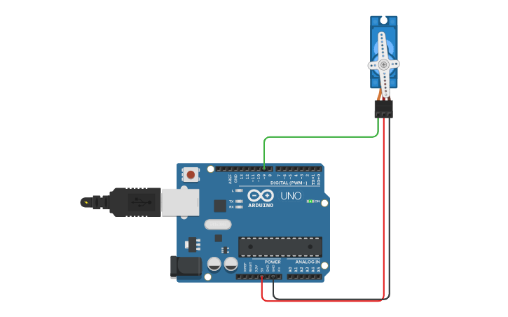 Circuit Design Servo Tinkercad