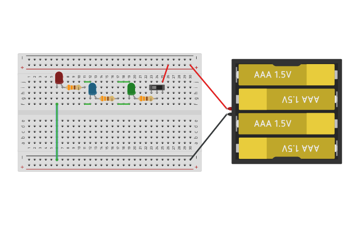 Circuit design Circuito en paralelo con interruptor - Tinkercad