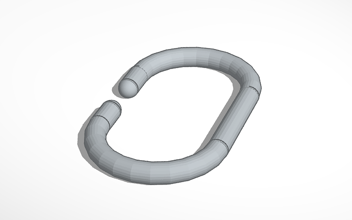 3D design Shower Curtain Hook - Tinkercad