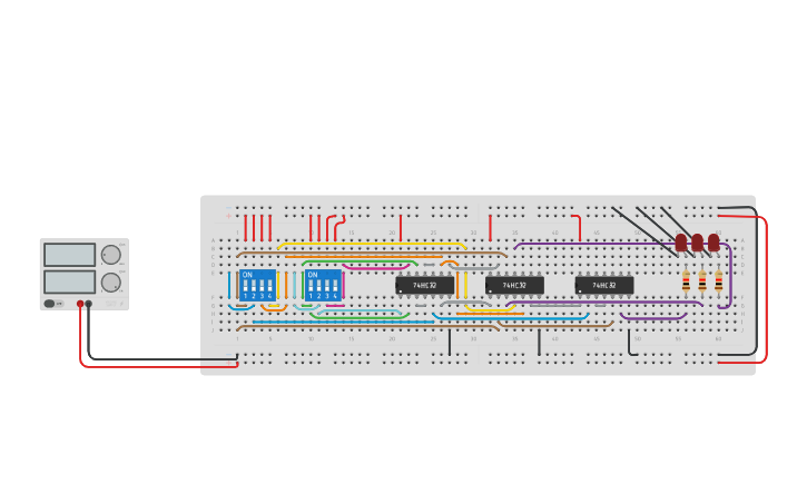 Circuit design 8:3 ENCODER - Tinkercad