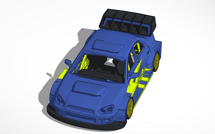 3D design Subaru WRX Rally car - Tinkercad