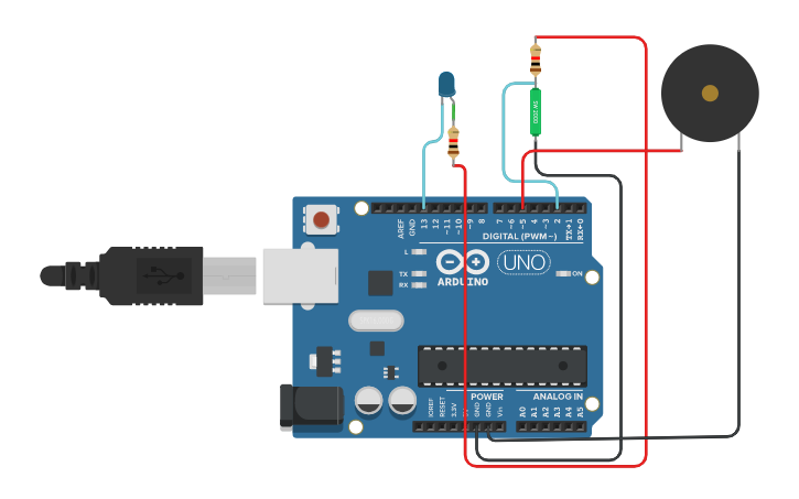 Circuit Design Tilt Sensor Tinkercad