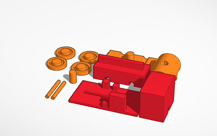 3D design Wooden Railway fireless locomotive - Tinkercad