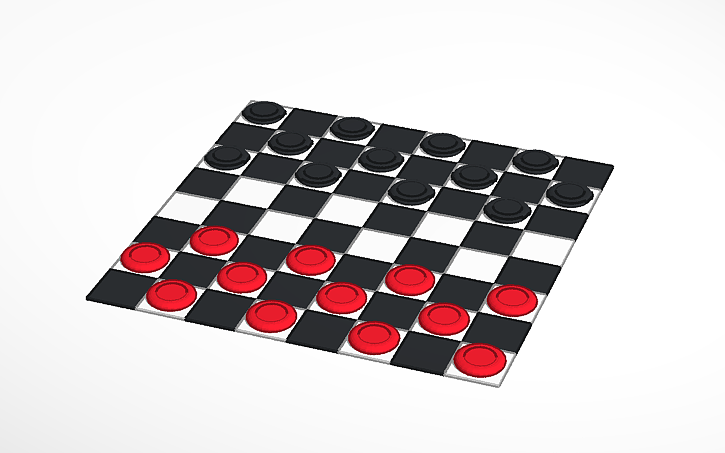3D design Checkers - Tinkercad