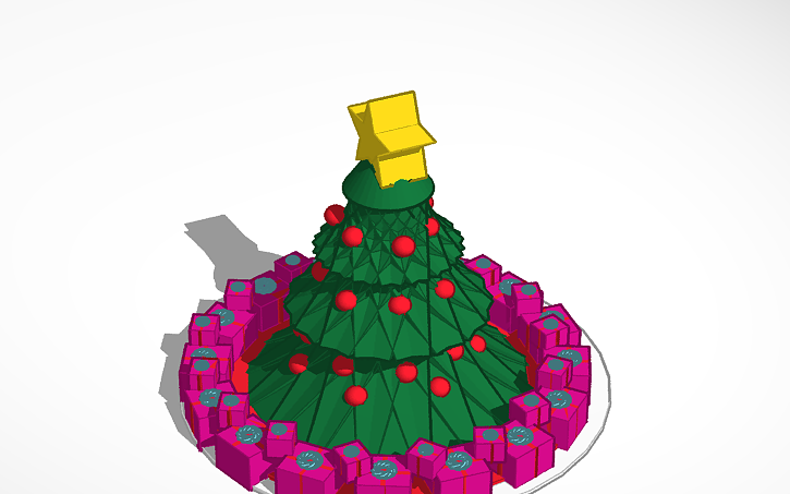 3D design Christmas tree - Tinkercad