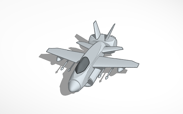 3D design F22 Raptor - Tinkercad