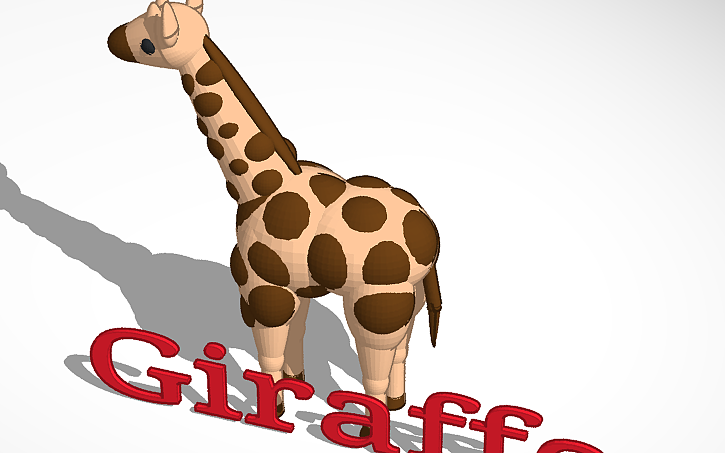 3D design Giraffe - Tinkercad