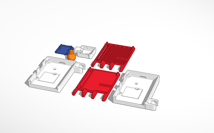 3D design Raspberry Pi Case with Camera v2 Mount for Wanhao i3 Duplicator | Tinkercad