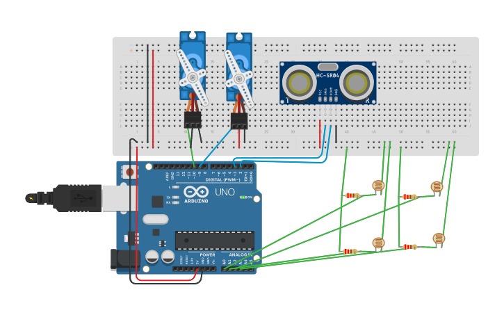 Circuit design sunflower - Tinkercad Circuit design sunflower - Tinkercad