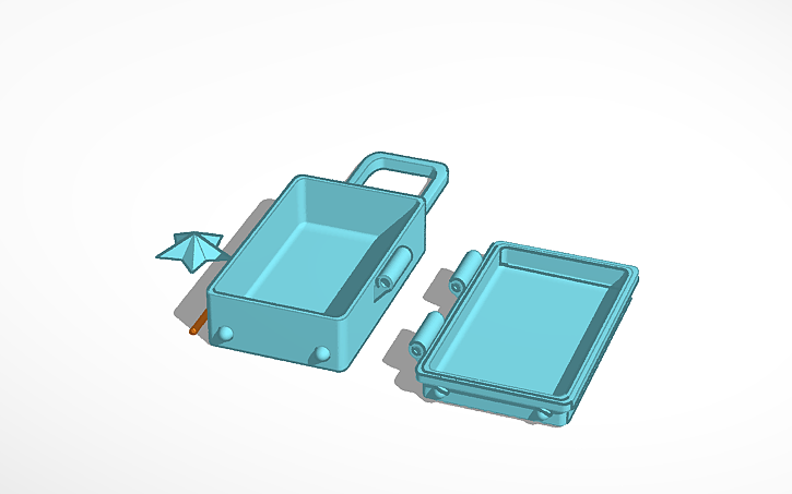 3D design Barbie suitcase - Tinkercad