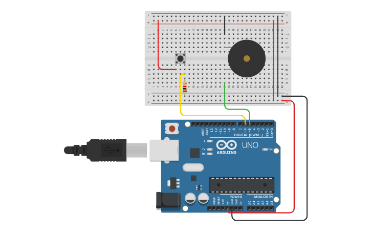 Circuit design Circuito de claxon | Tinkercad