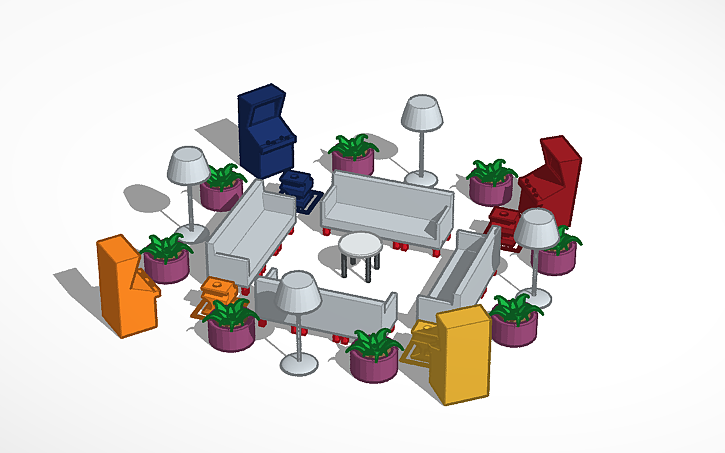 3D design Hangout Area - Tinkercad