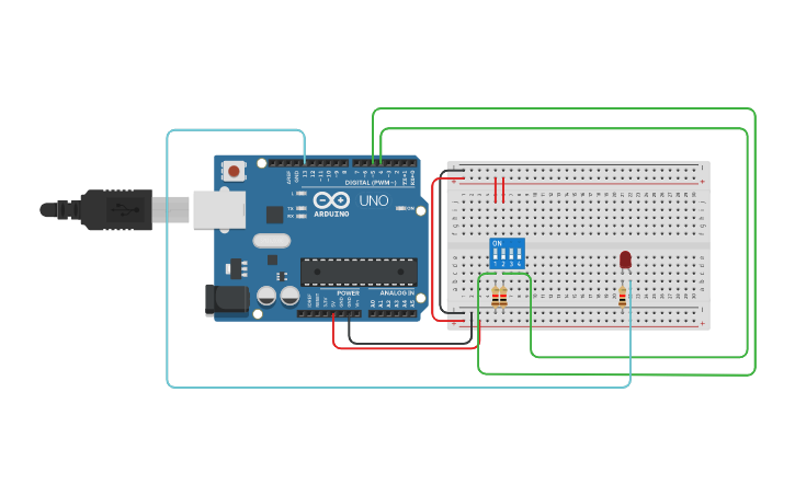 Circuit design Switch Case - Tinkercad