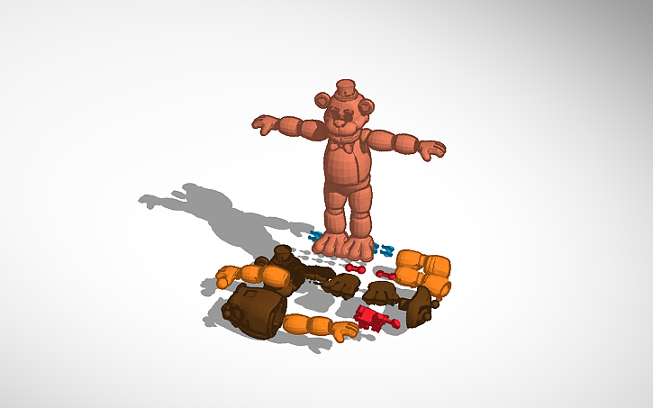 3d Design Fredy Action Figure Tinkercad