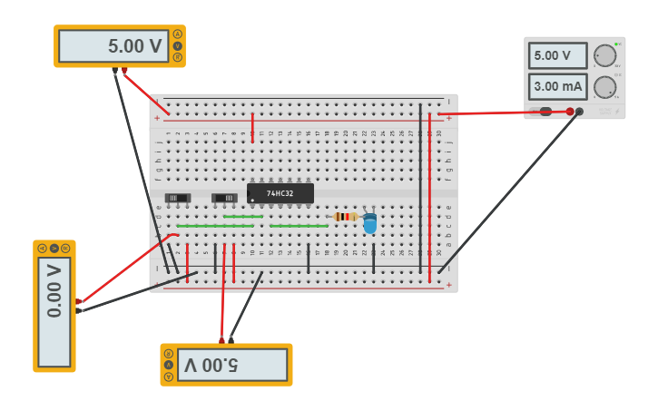 Circuit design 74HC32 - Tinkercad