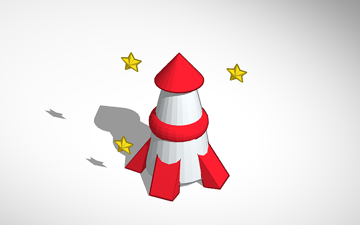 3D design rocket ship!!! - Tinkercad
