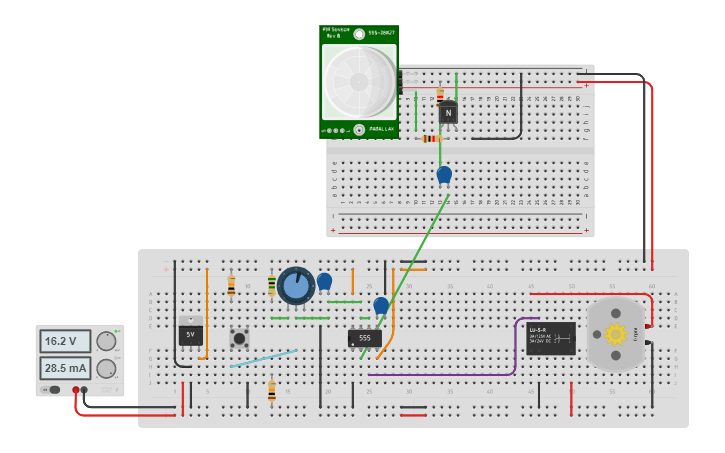 Circuit design PIR_Sensor_555_KP - Tinkercad