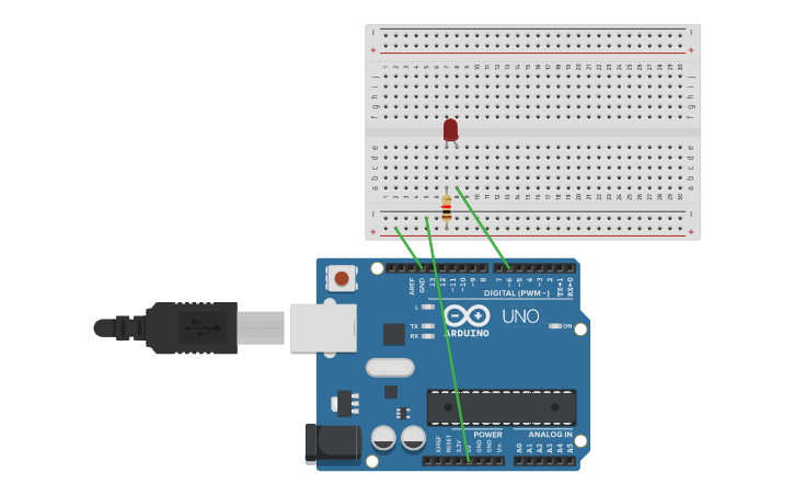 Circuit design Fading Led - Tinkercad
