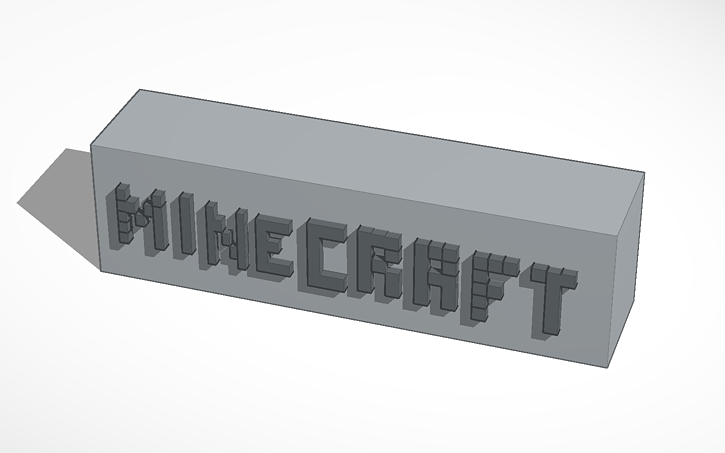3D design Minecraft Logo - Tinkercad