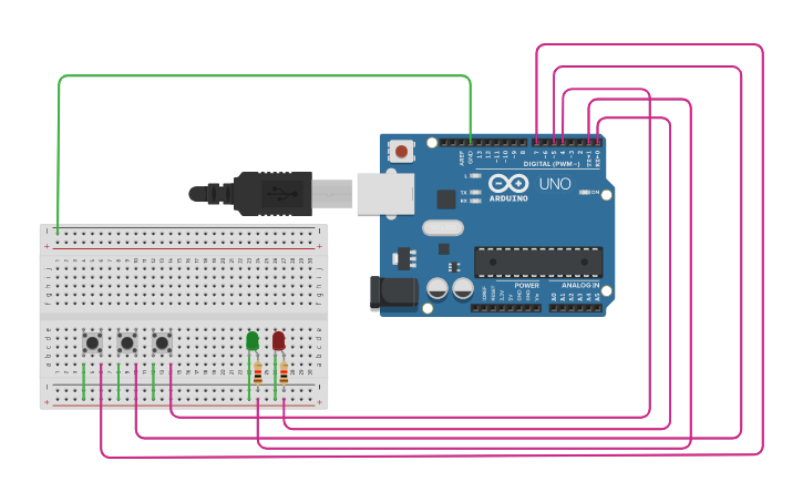 Circuit design Projeto 2 avaliação | Tinkercad