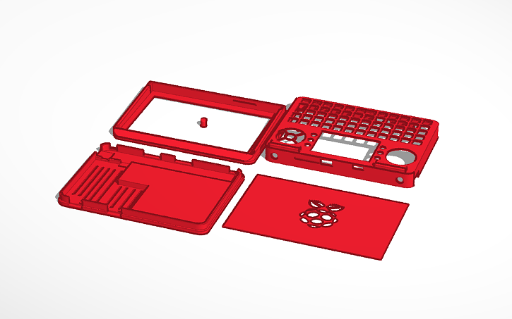 3D design Raspberry Pi Zero Laptop - Tinkercad