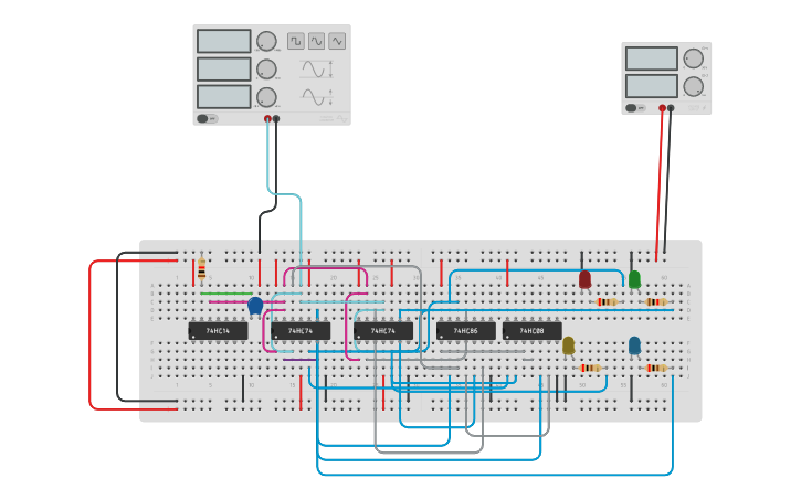 Circuit Design 4 Bit Counter D Flip Flops Tinkercad 