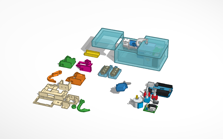 3D design Useless Box Complete - Tinkercad