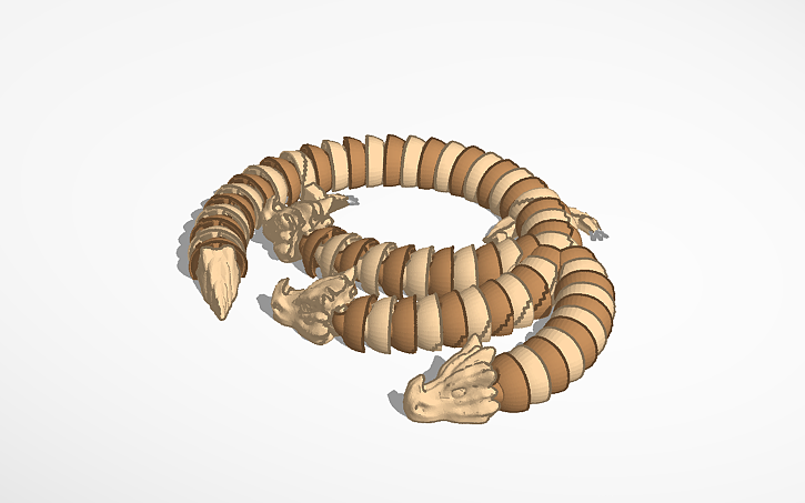 3D design Articulated Hydra (Three Heads) - Tinkercad