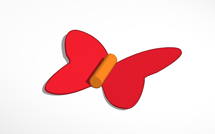 3D design buterfly - Tinkercad