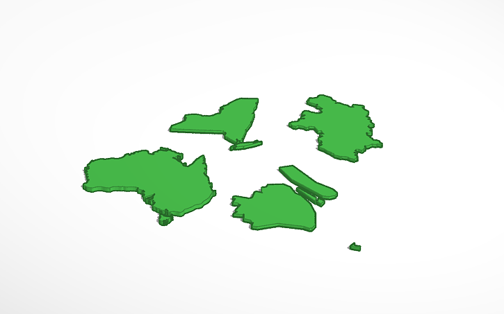 3D design world map - Tinkercad