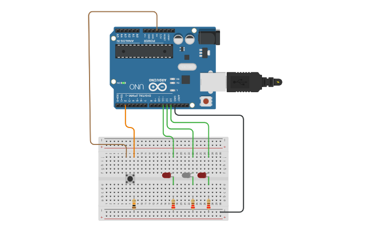 Circuit design Pulsador con memoria | Tinkercad