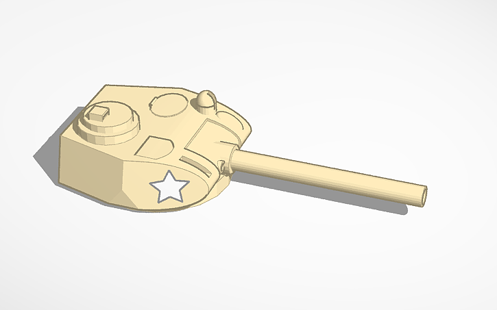 3D design Tank Gun Turret - Tinkercad
