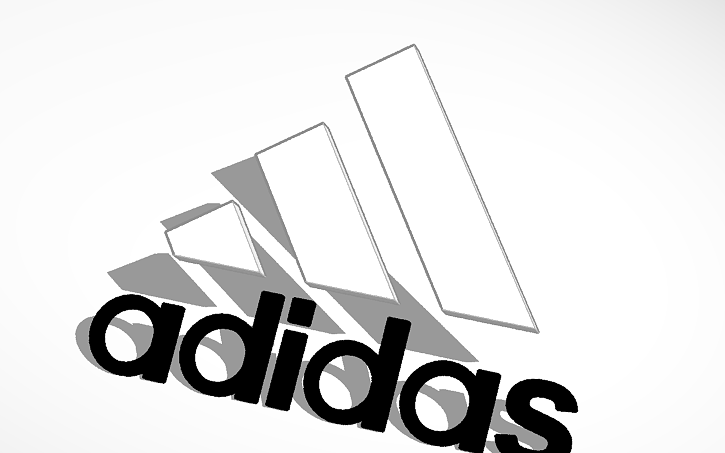 3D design Addias logo - Tinkercad