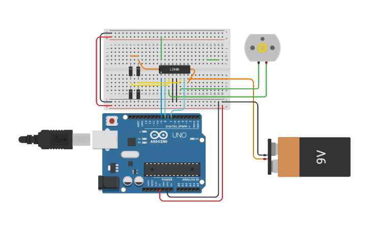 Circuit design Driver_DC_motor | Tinkercad