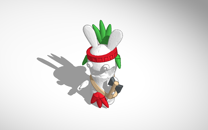 3D design Raving Rabbids indian printable | Tinkercad