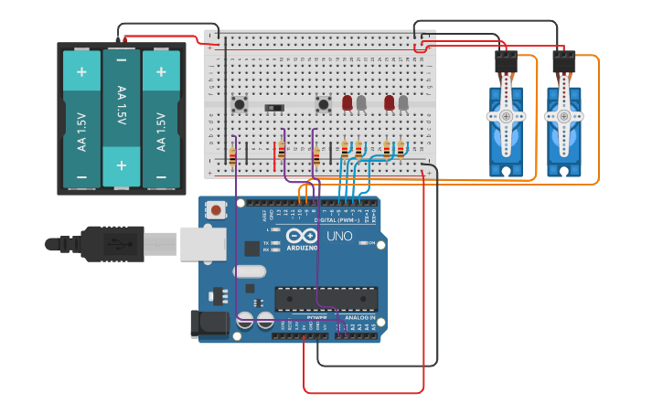 Circuit design Train Final - Tinkercad
