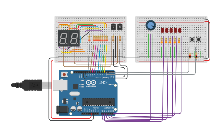 Circuit design ejercicio 7 | Tinkercad
