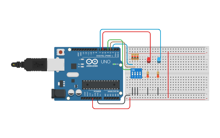 Circuit design SUMADOR COMPLETO en arduino JUAN PALACIOS - Tinkercad