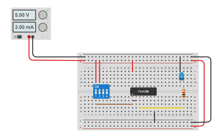Circuit design Exp 2 :Familiarization of NOT using NAND Gate | Tinkercad