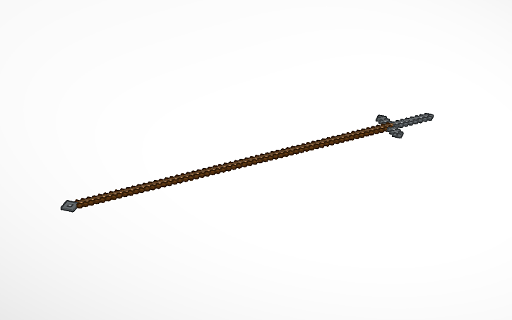 3D design Minecraft Sword Spear - Tinkercad