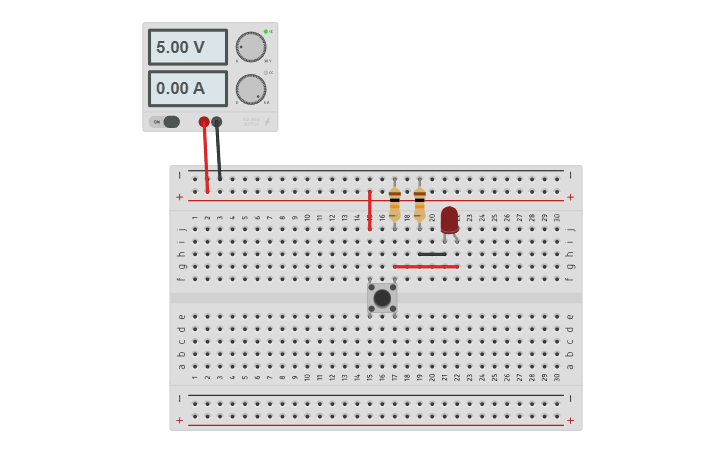 Circuit design Circuito-PULL-DOWN - Tinkercad