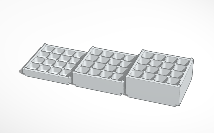 3D design Stacking Part Trays - Tinkercad