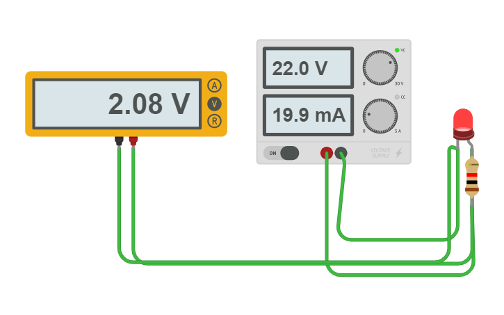 Circuit design Resistor - Tinkercad