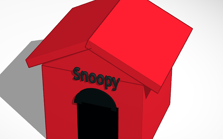 3D design SPW snoopy house - Tinkercad