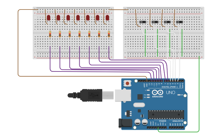Circuit design 7_Segment_Decoder- Chaitanya Varu | Tinkercad