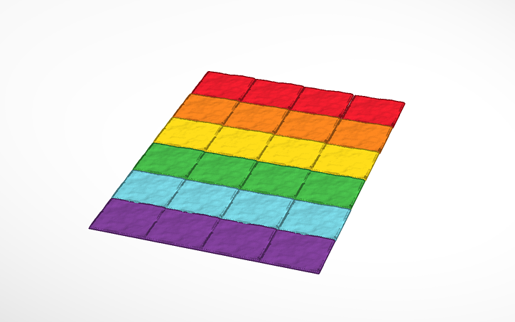 3D design Striped Patchwork Quilt | Tinkercad