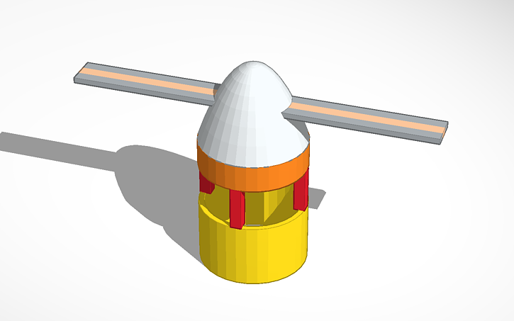 3D design Flying KFC Bucket - Tinkercad