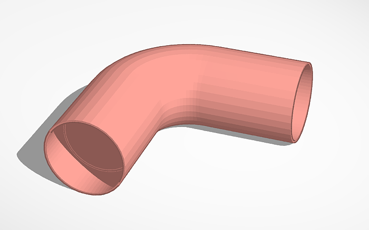 3D design pipe 90'deg - Tinkercad