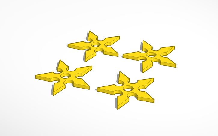3d Design Ninja Star Tinkercad